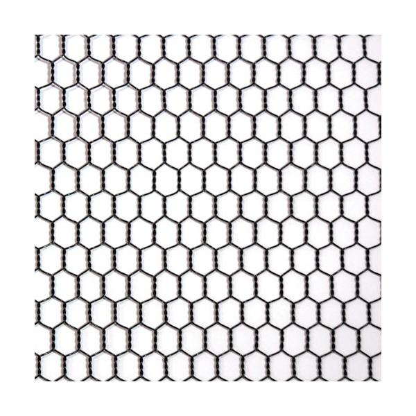 商品画像はイメージ画像です。実際とは異なる場合がございます。 ■特徴 工作など小さい加工に向いたサイズです。 隣接する2本の線が捻り合わさって亀甲状に六角に網目を形成した金網です。 線の一部が破断しても破断部が裂け広がりづらい特性を持ち、軽...