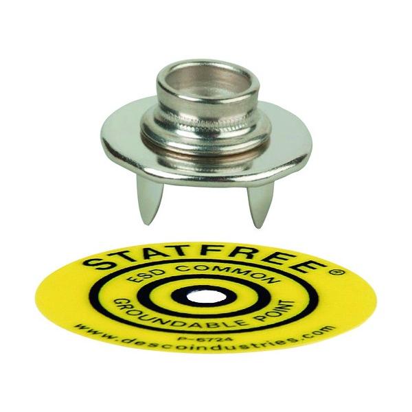 ■特徴 内部が導電性層になっている多層式のマットへの取り付けに最適です。 押し込んで固定するだけなので、使い方が簡単でしっかりと固定できます。 共用接地点のシンボルラベル付き。ANSI/EOS-ESD-S6.1に定められた基準を満たした共用...