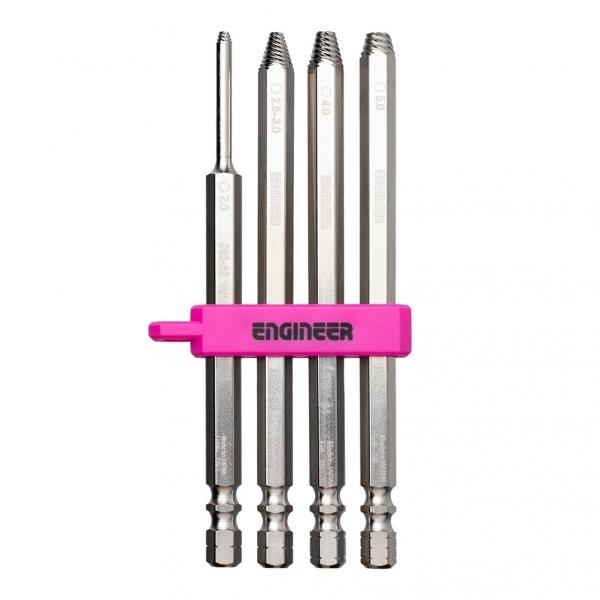 【商品説明】   ●「PINK&amp;BLACK」シリーズ。   ●潰れた六角穴付きボルトを叩かず外せるドライバービットの4本セット。   ●独自の先端形状により、潰れた六角穴付きボルトを叩かず外せます。   ●軽症なネジに対応。   ●...