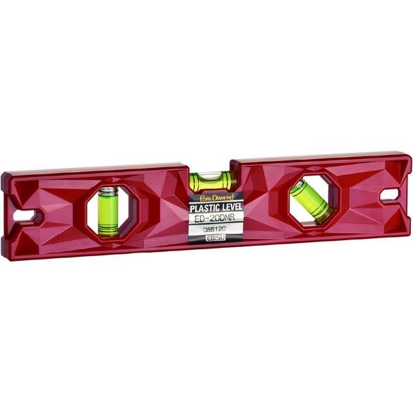 ■特徴 ゴム磁石付で鉄骨工事に便利です。 測定基準面にV溝付です。 蓄光付で明るい所で光を蓄積し、暗い所で数分間発光します。 45°の測定ができます。  ■用途 水平・垂直・45°の測定に。  ■材質 本体:ABS樹脂 気泡管:アクリル樹脂...