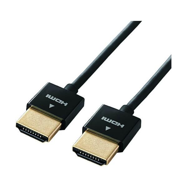 ■特徴 ケーブル直径約3.2mmで取り回しがしやすく、すっきり配線できる、スーパースリムタイプのイーサネット対応ハイスピードHDMIケーブルです。 HIGHSPEEDwithEthernet認証済み製品です。 1本のケーブルで、映像信号と音...