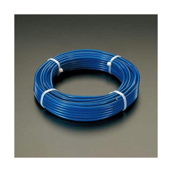 ●スリーブを使うときは、メーカーでの加工が必要です。 ●使用荷重は切断荷重の1/6です。 ●材質:スチール ●カラー:青透明 ●ワイヤー構成:6×7G/0 ●長さ:100m ●線径:2mm ●被覆外径:4mm ●切断荷重:190kg ●重量...