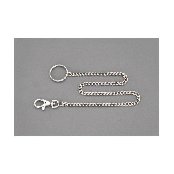 ●材質…スチール(ニッケルめっき) ●全長…480mm ●チェーン長…415mm ●チェーン幅…5.5mm ●キーリング内径…27.5mm ●キーリング線径…2mm ●スイベル全長…40mm ●スイベル最大開口…4.5mm ●重量…36g ...