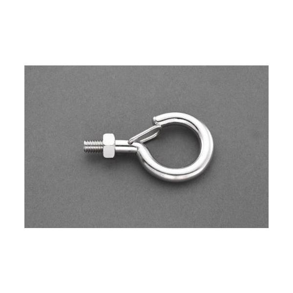 ●材質…ステンレス（SUS304） ●ねじサイズ…M6 ●線径…φ6mm ●リング内径…φ19mm ●全長…52mm ●使用荷重…20kg以下 ●付属品…六角ナット（M6）   【サイズ】 M6×52mm 【入数】 1 EA951DN2