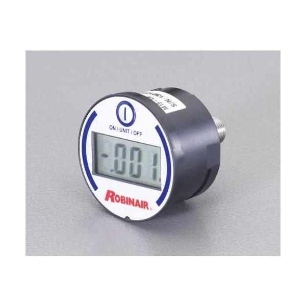 ●メーカー…ロビネア（ROBINAIR） ●型番…RDM-2G ●カラー…シルバー ●圧力範囲…-0.1〜5.0MPa ●ゲージサイズ…φ42mm ●取付ネジ径…1/8NPT ●使用電池…CR2450×1個(付属) ●作動可能温度…0℃〜5...