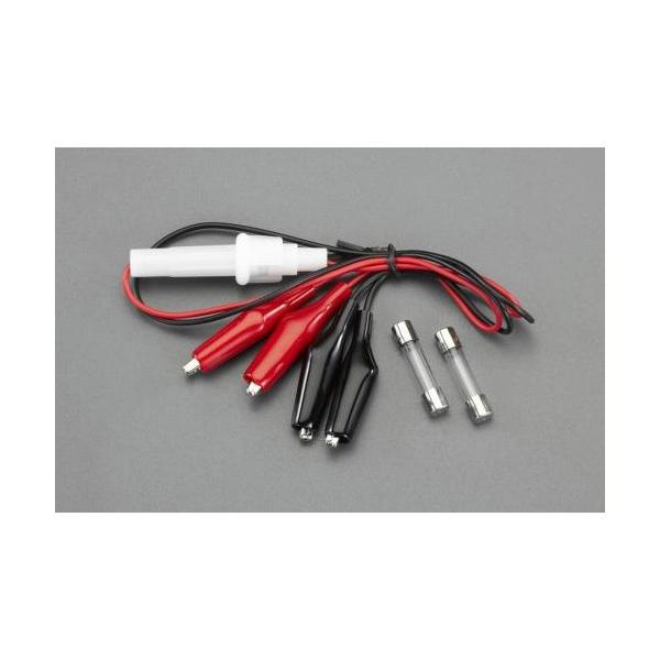 ●絶縁耐圧…AC2000V1分以上 ●リード線…0.3mm2 ●全長…500mm ●シールドクリップM両端付(黒色)、シールドクリップM両端付＋ヒューズホルダー(ヒューズ2個付)(赤色) ●赤、黒、各色1本・計2本入 ●開口寸法…最大約6m...