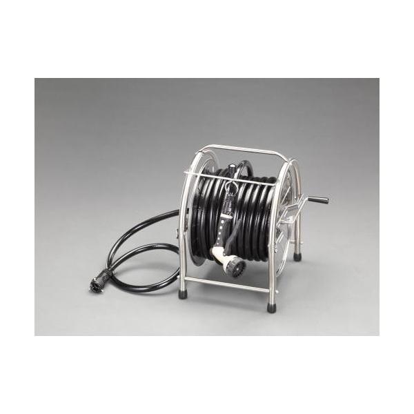 ●★スプレーパターン7種(霧・広角・横拡散・シャワー(外)・セイリュウ、シャワー(中)、ジェット) ●ホース…内径:15mm、外径:20mm ●最高使用圧力…0.7Mpa以下 ●材質…リール:ステンレス、ホース:ポリエステル撚糸 ●サイズ…...