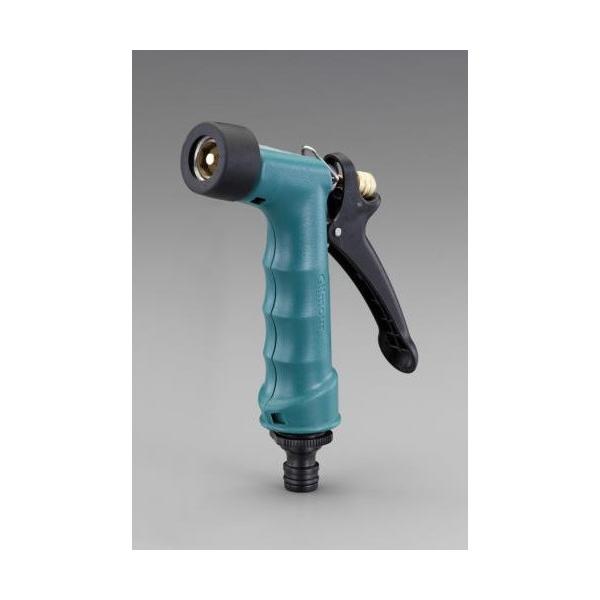●接続ねじ…3/4”NHメス ●全長…140mm ●ボディ材質…ダイカスト ●水・温水どちらも使用可能 ●プラグ付 ●水量調節可能 ●連続噴射クリップ付 ●★スプレーパターン2種(ジェット、ミスト) (深く握るとジェット、浅く握るとミストに...