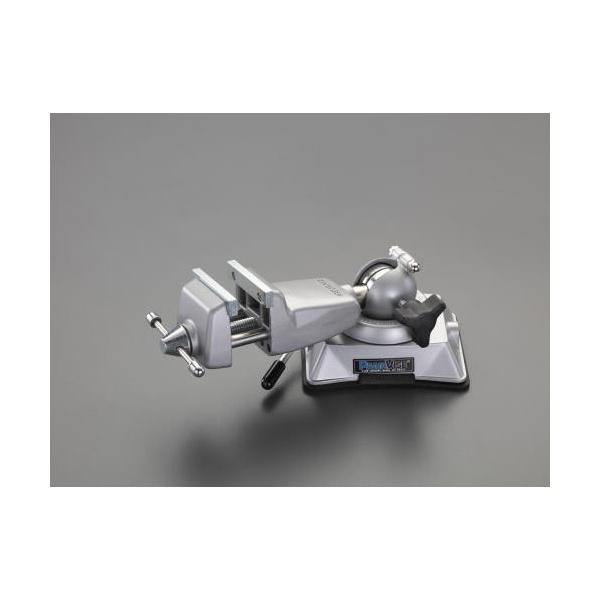 ●サイズ…口幅:64mm、最大開口:57mm ●口の深さ…35mm ●ベース角度調整…傾斜:90°、回転:360° ●重量…1.38kg ●材質…口部:スチール、本体:アルミ合金製   【入数】 1 EA525ML102