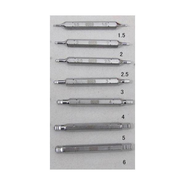 ●六角シャンク…1/4” ●サイズ…3mm ●全長…65mm ●マグネット付 ●ボールポイント付 ドライバ、ネジ回し  【入数】 1 EA611LC3