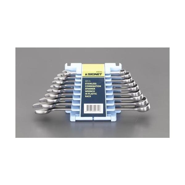 ●材質…ステンレス(SUS420 J2) ●サイズ(mm)…8・10・11・12・13・14・15・17・19(9本組) ●全長(mm)…125〜235 ●12ポイント ●10°タイプ ●ホルダー付 ●錆びに強いステンレス製で、建築現場など...