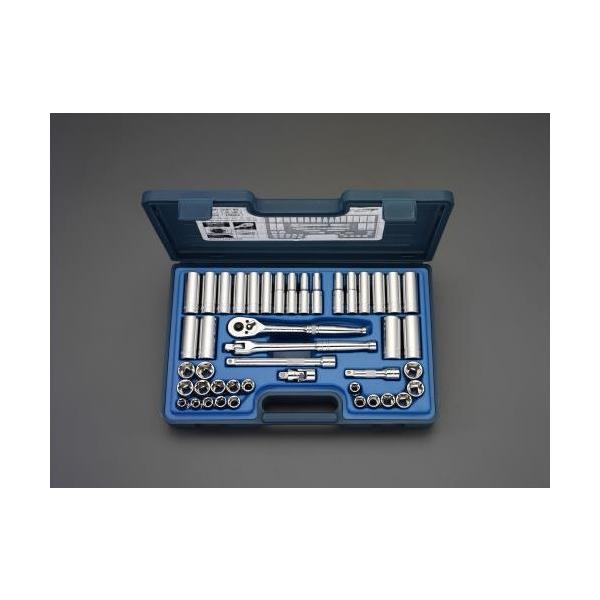 ●セット内容44点 ●差込角…3/8” ●ソケット及びディープソケット(6角)…8・9・10・11・12・13・14・15・16・17・18・19mm・3/8”・7/16”・1/2”・9/16”・5/8”・11/16”・3/4”・13/16...