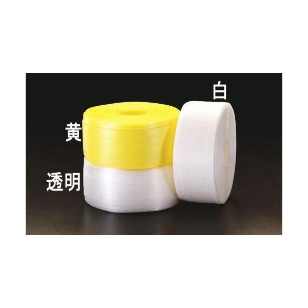 ●材質…ポリプロピレン ●引張強度…140kg ●一般手締め用 ●幅…15.5mm ●長さ…100m ●厚さ…0.6mm ●色…白 ●一般手締め用   【サイズ】 15.5mmx100m 【入数】 1 EA628PM1A