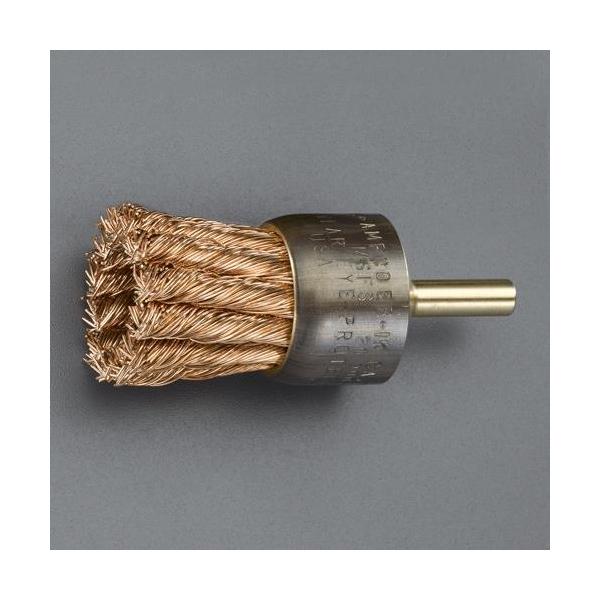 ●材質…りん青銅 ●軸径…1/4”(6.35mm) ●線径…0.51mm ●外径…25mm ●毛丈…28mm ●最大回転数…20000rpm ●重量…   【入数】 1 EA642KE202