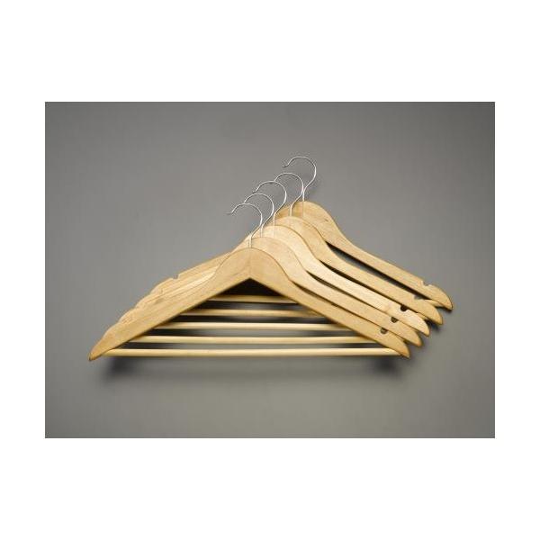 ●材質…天然木、スチール ●衣類が型崩れしにくい立体形状の木製ハンガーです。 ●サイズ…445(W)×230(H)mm ●入数…5本   【入数】 1 EA928CX14