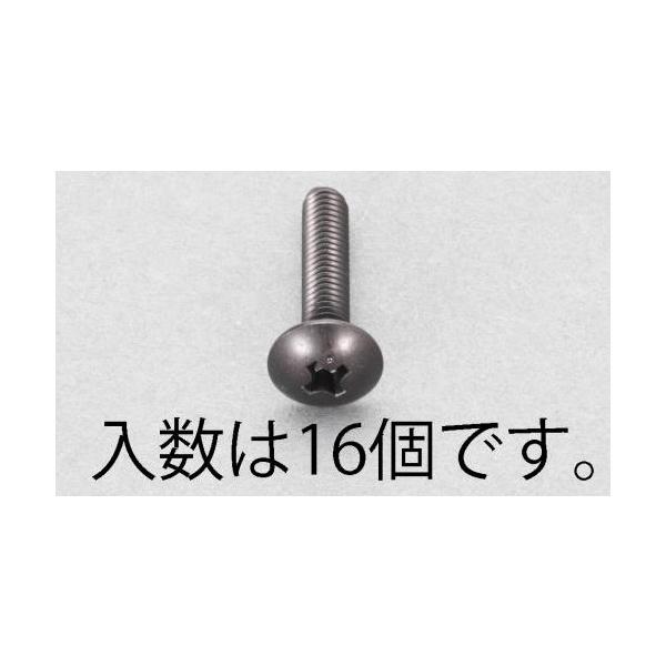 ●材質…ステンレス(SSブラックメッキ) ●並目ねじ ●全ねじ ●(＋)トラス頭 ●サイズ…M4×6 ●入数…16   【入数】 1 EA949TG406
