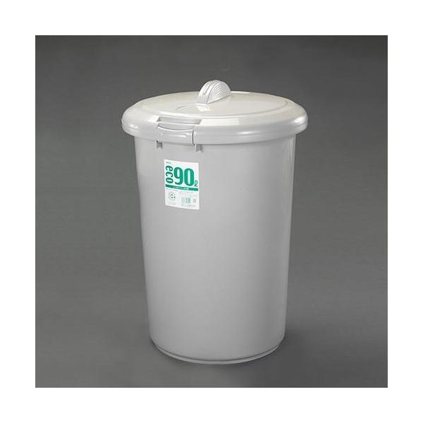 ●本体+ふた ●材質…再生ポリプロピレン ●ふたロック付 ●容量…90L ●サイズ…φ550×825(H)mm(蓋セット時の寸法) ●重量…4.8kg   【容量】 90L 【入数】 1 EA995CA133