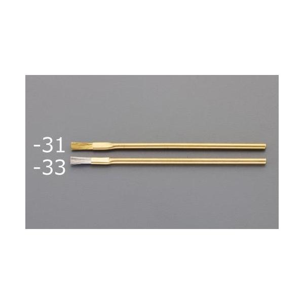 ●ブラシ材質…ステンレス ●毛幅…3.1mm ●毛丈…9.5mm ●線径…0.10mm ●全長…100mm ●ハンドル材質…真鍮   【重量】 4g 【入数】 1本 EA109AH34