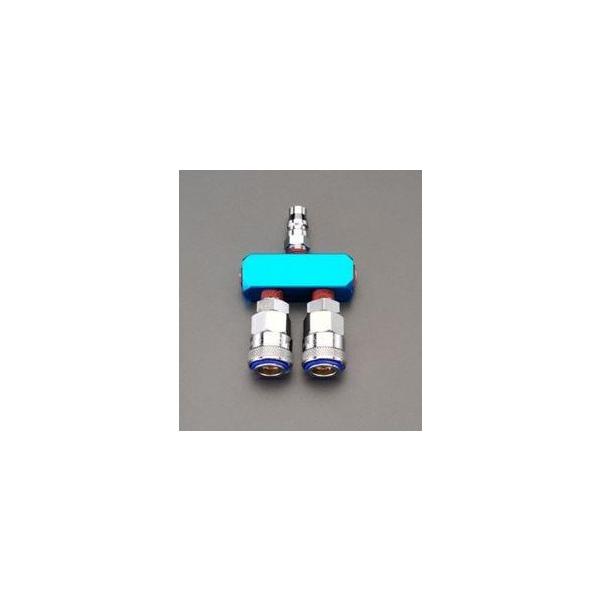 ●型…20型 ●使用圧力…1.5MPa ●材質…合金 ●連数…2連 ●サイズ…65(W)×19(D)×104(H)mm ●ワンプッシュ型 ●プラグをソケットに押し込むだけで簡単に接続できます。   【重量】 278g 【入数】 1個 EA1...