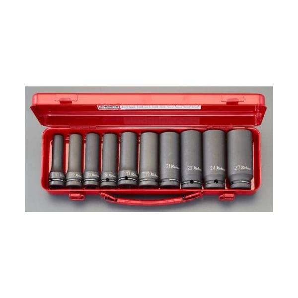 ●対辺(mm)…10・12・13・14・17・19・21・22・24・27 ●全長(mm)…80〜85 ●差込角…1/2” ●総重量(kg)…2.7   【重量】 2880g 【入数】 1セット EA164DG