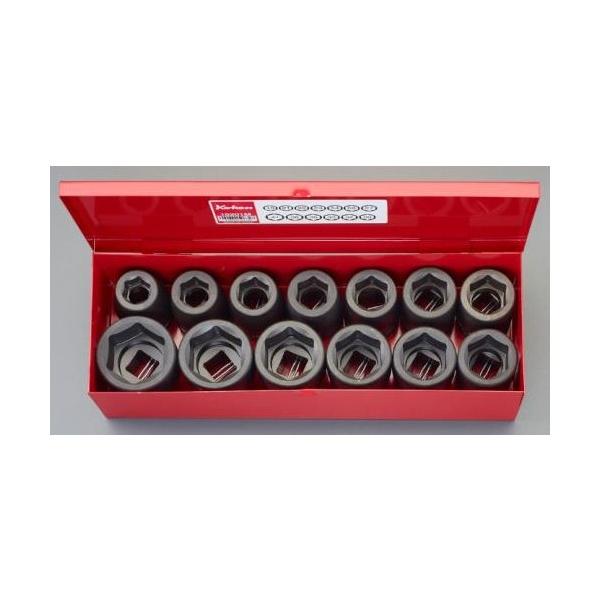 ●対辺(mm)…19・21・22・23・24・26・27・30・32・33・36・38・41 ●全長(mm)…50〜57 ●差込角…3/4” ●総重量(kg)…6.8   【入数】 1セット EA164EB