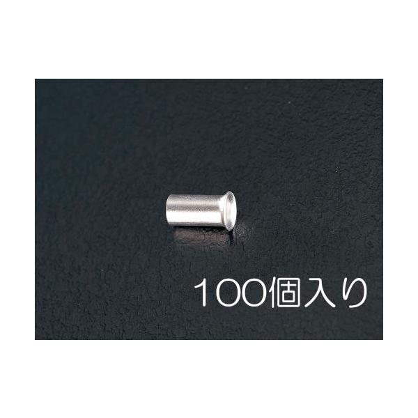 ●材質…無酸素銅(電気すずメッキ) ●全長…10.5mm ●型式…小 ●呼称断面積…5.5mm2 ●最大使用電流…20A ●100個入りです。 ●終端重ね合せ用スリーブ ●JIS規格品   【重量】 91g 【入数】 100個 EA538MD1A