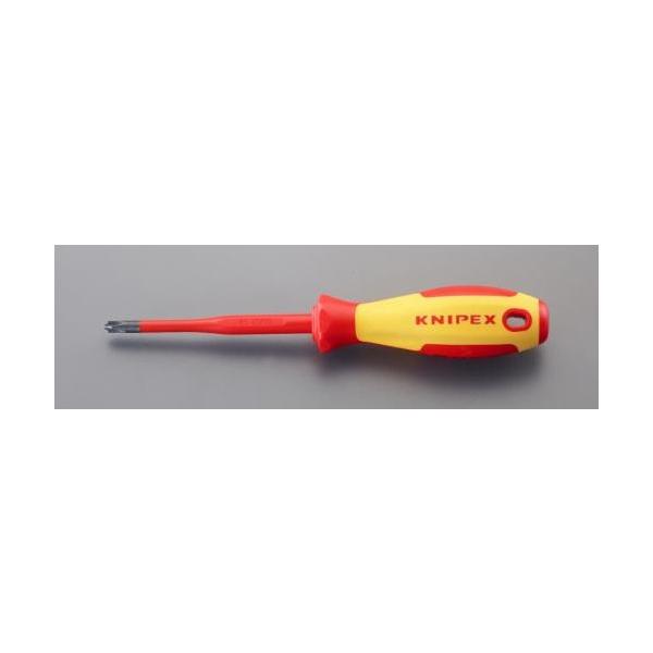 ●先端…#2 ●軸長(mm)…100 ●全長…212mm ●1000V絶縁 ドライバ、ネジ回し  【重量】 90g 【入数】 1本 EA560KB12