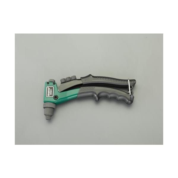 ●切断後のスチールシャフトを自動的に排出します。 ●全長…210mm ●重量…500g ●対応リベット径…2.4・3.2・4.0・4.8mm リベッタ  【重量】 556g 【入数】 1個 EA682TB1