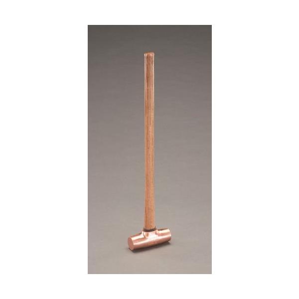 ●防爆 ●材質…ヘッド:銅 柄:ナラ材 ●頭重量…4500g ●頭径…45mm ●全長…800mm ハンマ、トンカチ、金槌、鉄槌  【重量】 5460g 【入数】 1個 EA643DA107