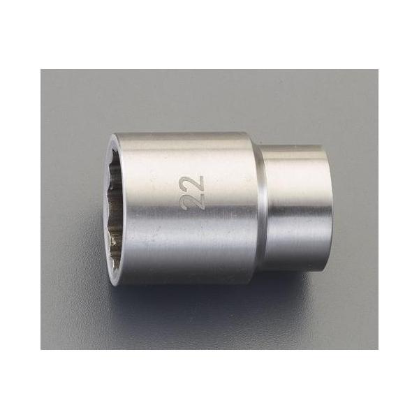 ●材質…ステンレス(SUS420) ●対辺(mm)…27 ●外径(mm)…30 ●全長(mm)…46 ●差込角…1/2"   【重量】 212g 【入数】 1個 EA618SA127