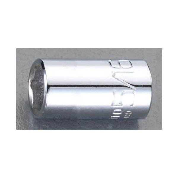 ●差込角…1/4” ●グリップ力に優れた6ポイント仕様 ●対辺(インチ)…3/8 ●外径…13.5mm ●全長…22.2mm   【重量】 16g 【入数】 1個 EA618VA208