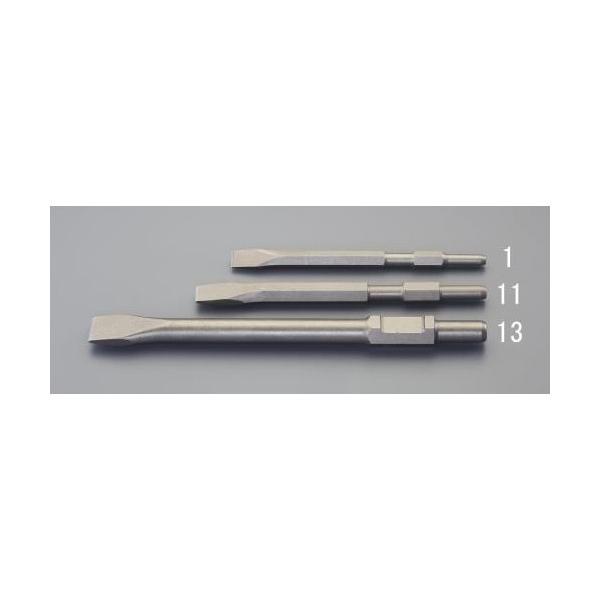 ●全長(mm)…410 ●刃幅(mm)…36 ●六角軸…30mm ●ハツリ、破砕、溝掘りなどに。 タガネ  【重量】 1756g 【入数】 1本 EA810XR13