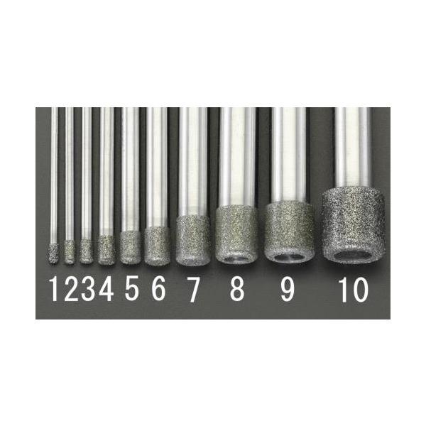 ●粒度…#120 ●刃径×刃長×全長…5.5×6×80mm ●軸径…5.0mm ●砲弾型   【重量】 16g 【入数】 1個 EA819DY5