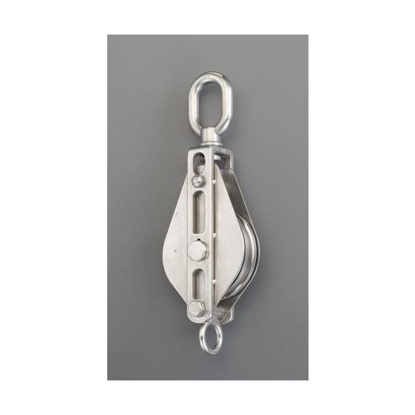 ●使用荷重(kg)…630 ●使用ワイヤー径…〜4.8 ●車径…76 ●全長…254 ●材質…ステンレス(SUS316) ●ベケット付 ●重量…1.0kg ●スイベル式(360°回転) ●ワイヤー用   【サイズ】 76.0mm 【重量】 ...