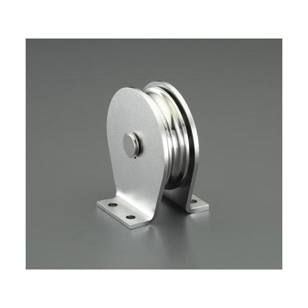 ●ステンレス仕様で錆に強く使用場所を選びません。 ●材質…ステンレス ●耐荷重…1350kg ●使用ロープ径…〜15.8mm ●車径…100mm ●ベースサイズ…83×69mm   【サイズ】 100mm 【重量】 1844g 【入数】 1...