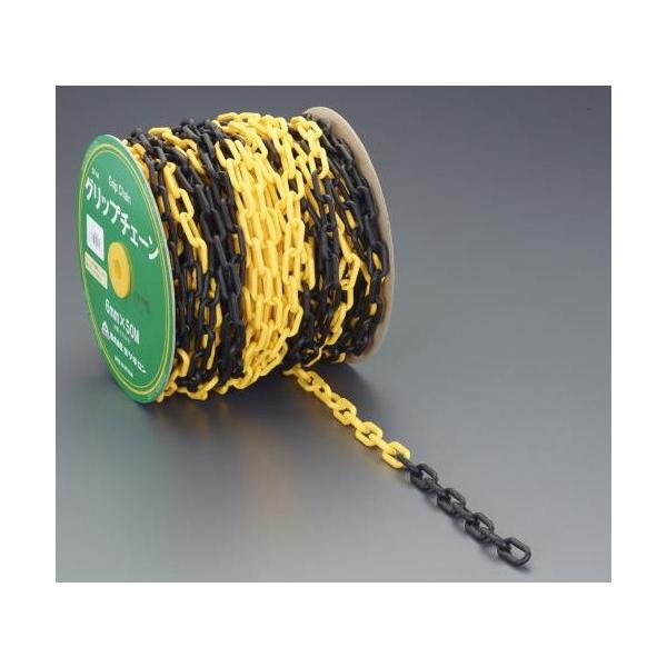 ●カラー…黄/黒(トラ) ●全長…50m ●線径…6mm ●材質…エラストマー ●柔らかい素材で、クッション性もあり、踏んでも滑りにくいです。 ●ゴム系なので錆びません。   【サイズ】 6.0mmx50m 【入数】 1巻 EA980A151