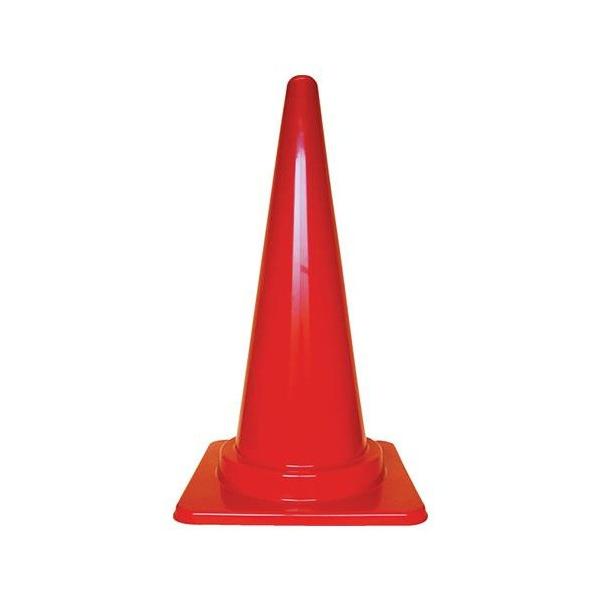 ●重量…850g ●材質…低密度ポリエチレン ●軽くて持ち運びが容易なコーンです。 ●サイズ(mm)…380×380×700(H) ●色…赤   【重量】 8000g 【入数】 10本 EA983FT703