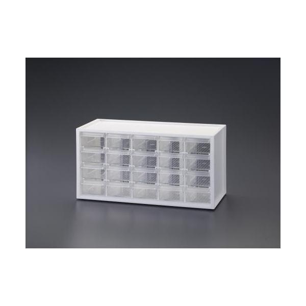 ●サイズ(W×D×H)mm…374×152×187 ●引出し…4段×5列(引出し数:20個) ●引出しサイズ(W×D×H)…62×133×37mm ●材質…ポリスチレン ●重量…1.5kg ●引出しが透明の為、一目で内容物を確認できます ●...