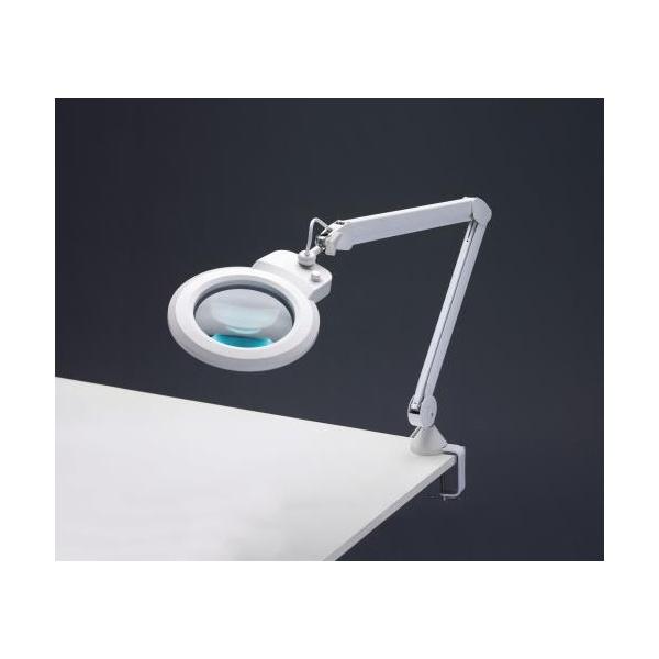 ●倍率…2.25倍 ●レンズ径…170mm ●アーム長…最長900mm (450mm＋450mm) ●クランプサイズ…18〜82mm ●重量(g)…3.1kg ●光源…LED球56灯 ●明るさ…1120ルーメン以上 (20〜26ルーメン/L...