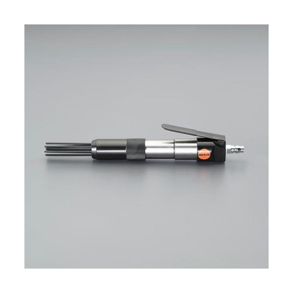 ●使用コンプレッサー…1.5HP以上 ●使用圧力…0.63MPa ●空気消費量…120L/min ●打撃数…4800bpm ●刃幅(mm)…φ3x125mm ●吸入口…PT1/4” ●全長…295mm ●重量(g)…1300 ●ニードル数…...