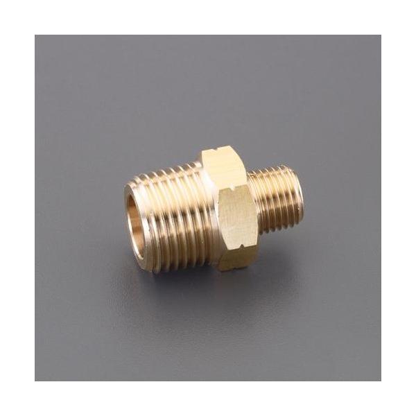 ●ねじ径(R)…3/8”(PT)×1/2”(PT) ●材質…C3604(cd75ppm以下) ●使用圧力…6.9MPa以下 ●使用温度…-50℃〜150℃ ●内径(mm)…11・13 ●六角対辺(mm)…22 ●全長(mm)…36 ●重量(...