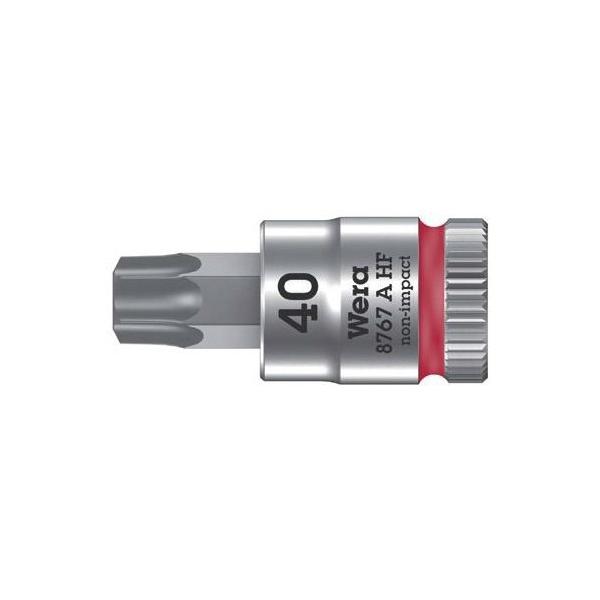 ●商品名…8767AHF ●差込角…1/4” ●サイズ…T40 ●全長(mm)…28 ●材質…クロムバナジウム鋼(マットクロームメッキ) ●色の違いによってサイズの選別が容易です。 ●先端がボルト・ナット類をしっかりホールドして脱落を防ぐ形...