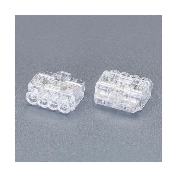 ●差込線数…4 ●カラー…クリア ●入数…20 ●定格…20A 300V ●適用電線…銅単線:φ1.2・φ1.6・φ2.0mmIV7本より線:1.25・2mm2 ●材質…難燃性プラスティック V0 ●サイズ…16.5×19.4×7.7mm ...