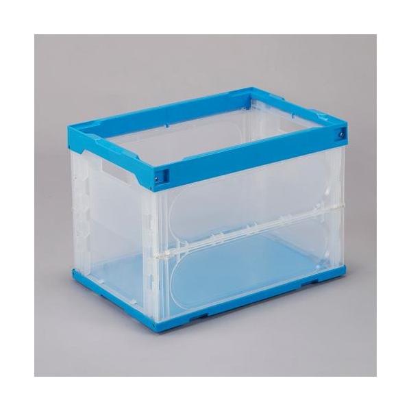 ●容量…60.7L ●外寸(mm)…530×366×380 ●内寸(mm)…491×335×369 ●有効内寸…489×333×360mm ●材質…ポリプロピレン ●色…透明/ブルー ●圧縮荷重…3.13kN(319kgf) ●折りたたみ時...