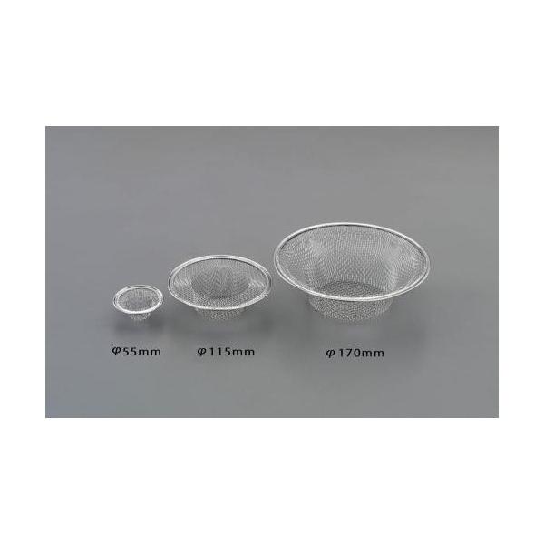 ■特徴 ●エスコオリジナル商品  ■仕様 ●材質：ステンレス（SUS304） ●ざる径：115mm ●目開：0.72mm ●メッシュ：28 ●線径：0.19mm  排水ゴミこし 流し用ゴミこし  【重量】 2040.00 【入数】 1個 E...