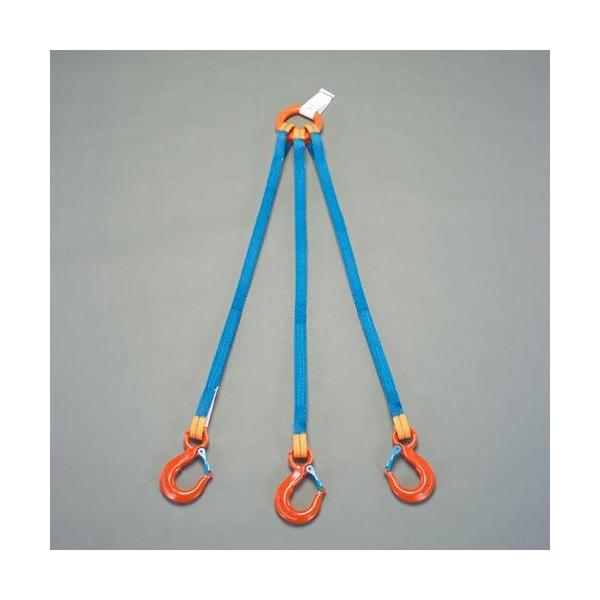 ●使用荷重(t)40°…1.86 ●使用荷重(t)60°…1.72 ●有効長さ(m)…3 ●フック口開き…33mm ●材質…スリング:ナイロンフック:鉄鋳物 ●3本吊 ●安全フック付   【重量】 2240.00 【入数】 1本 EA981...