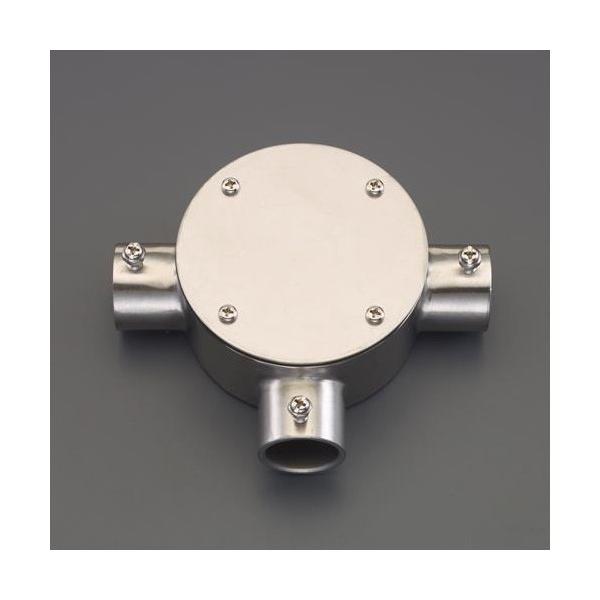 ●呼び…E19 ●サイズ(mm)…φ89×40 ●材質…ステンレス ●3方出 ●ねじ無し電線管用(E管) ●※ステンレス電線管と接続する場合、本体を管止めにあたるまで挿入しトルクビスの頭がねじ切れるまで締め付けてください。   【重量】 5...