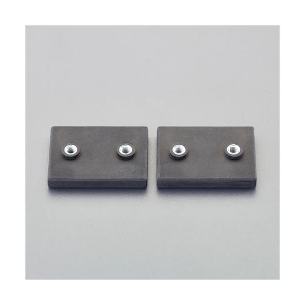 ●吸着力…8.5kgf ●サイズ(mm)…43×31×6 ●ねじ径…M4 ●材質…ネオジウム ●ねじ穴…2個 ●長方形の台はゴムでカバーされています   【入数】 1個 EA781EE82