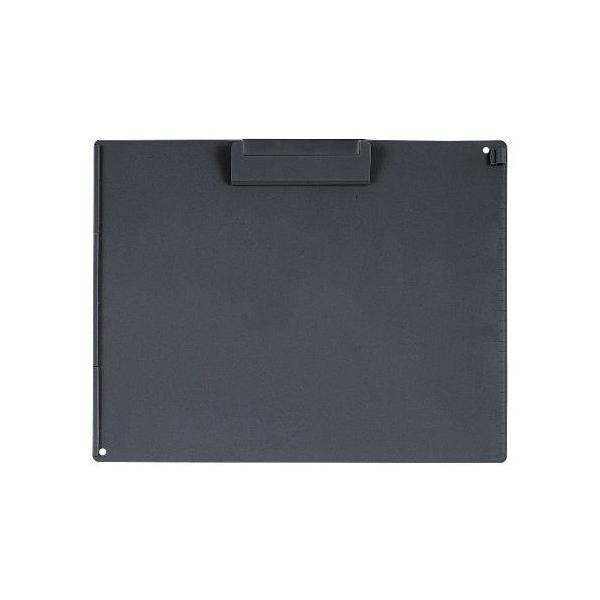 ●サイズ(mm)…404×315 ●色…黒 ●材質…再生樹脂 ●重量…400g ●使用紙サイズ…364×257mm ●クリップサイズ…135mm ●B4判S型 ●サイドストッパー、1cm目盛、ペンホルダー付 ●ボードは厚みがあり衝撃に強く、...