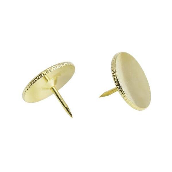 ●サイズ…φ11×7mm ●入数…約60本 ●材質…圧延鋼板、鉄線 ●表面真鍮メッキ ●押部が凹型の画鋲。 ●押し易さをを追求した品質至上の画鋲。 ●画鋲抜取器(ピントル)付き。 ●ヘッドの凹みが指に優しくフィット。 押しやすく抜き取りも簡...